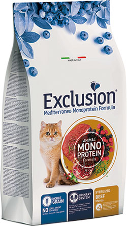 Exclusion Noble Grain Cat Sterilized Beef сухий корм для котів купити в Києві, ціна - 237 грн в ...